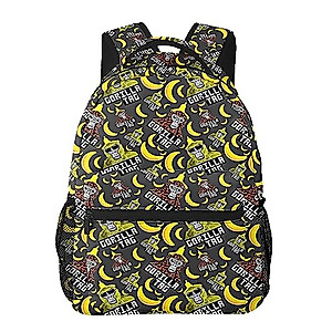 FVGWTVS Boy 3D Printing Gorilla Backpack Cute Cartoon Daily Large Capacity Backpack Gorilla Lightweight Cute Daybag 16 inch