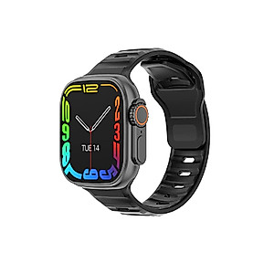 IWO Smart Watch DT8 Ultra NFC GPS Track 49mm Men Women Smartwatch Series 8 Thermometer BluetoothCall Waterproof Sports for Apple (Black)