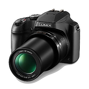 Panasonic DC-FZ80K LUMIX FZ80 18.1MP 4K 60x Long Zoom Digital Camera with Kodak 32GB Card, Holster Bag, and Flexible 12-inch Spider Tripod Bundle (4 Items)