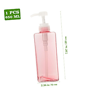 FELTECHELECTR Refillable Pump Bottle Square Liquid Dispenser for Shampoo Body Wash Face Wash Lotion and Liquid Soap for Bathroom and Shower Use