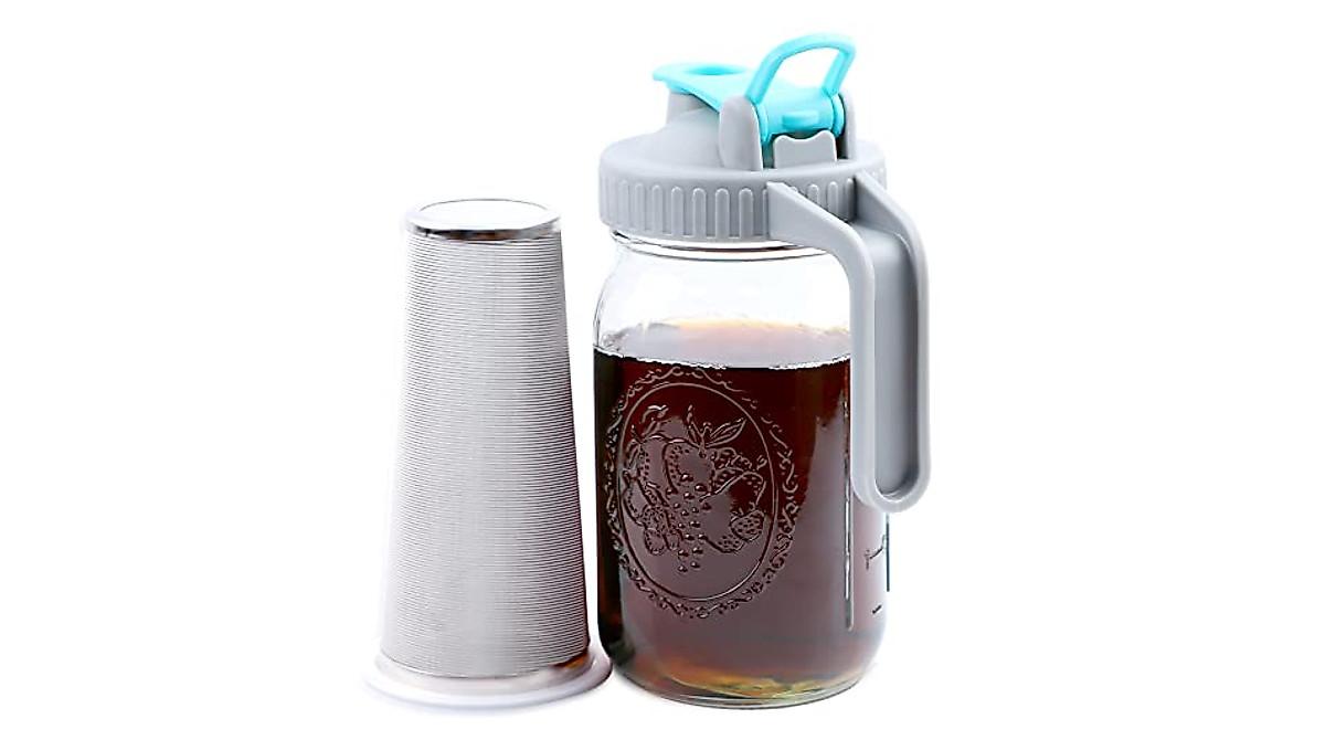 GMSWEET Mason Jar Cold Brew Coffee Maker 32 OZ - Easy & Durable