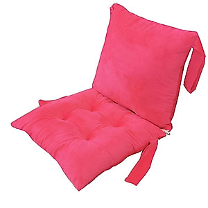 Eoieov Outdoor Indoor Seat/Back Chair Cushion, Square Patio Furniture Cushions with Zipper,Detachable Rocking Chair Seating Replacement Cushion, Hot Pink,L 32" x W 16"