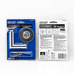 Everbilt Decorative Wall Mount Stair Handrail Bracket in Steel Chrome - Supporting 250 lbs for Handrails at Any Angle in Hallways or Stairwells