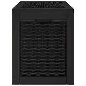 TIFITGO Asomie Patio Storage Box Black 21.9"x16.9"x20.9" Polypropylene Indoor stockage bin home chest house tank Outdoor Furniture Outdoor Storage Boxes US Stock Fast Shipment Brown