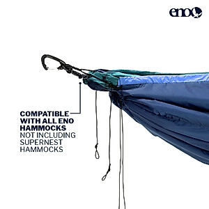 ENO Ember UnderQuilt - Protective and Warm Hammock Quilt with Recycled Synthetic Insulation - for Camping, Hiking, Backpacking, Festival, Travel, or The Beach - Pacific