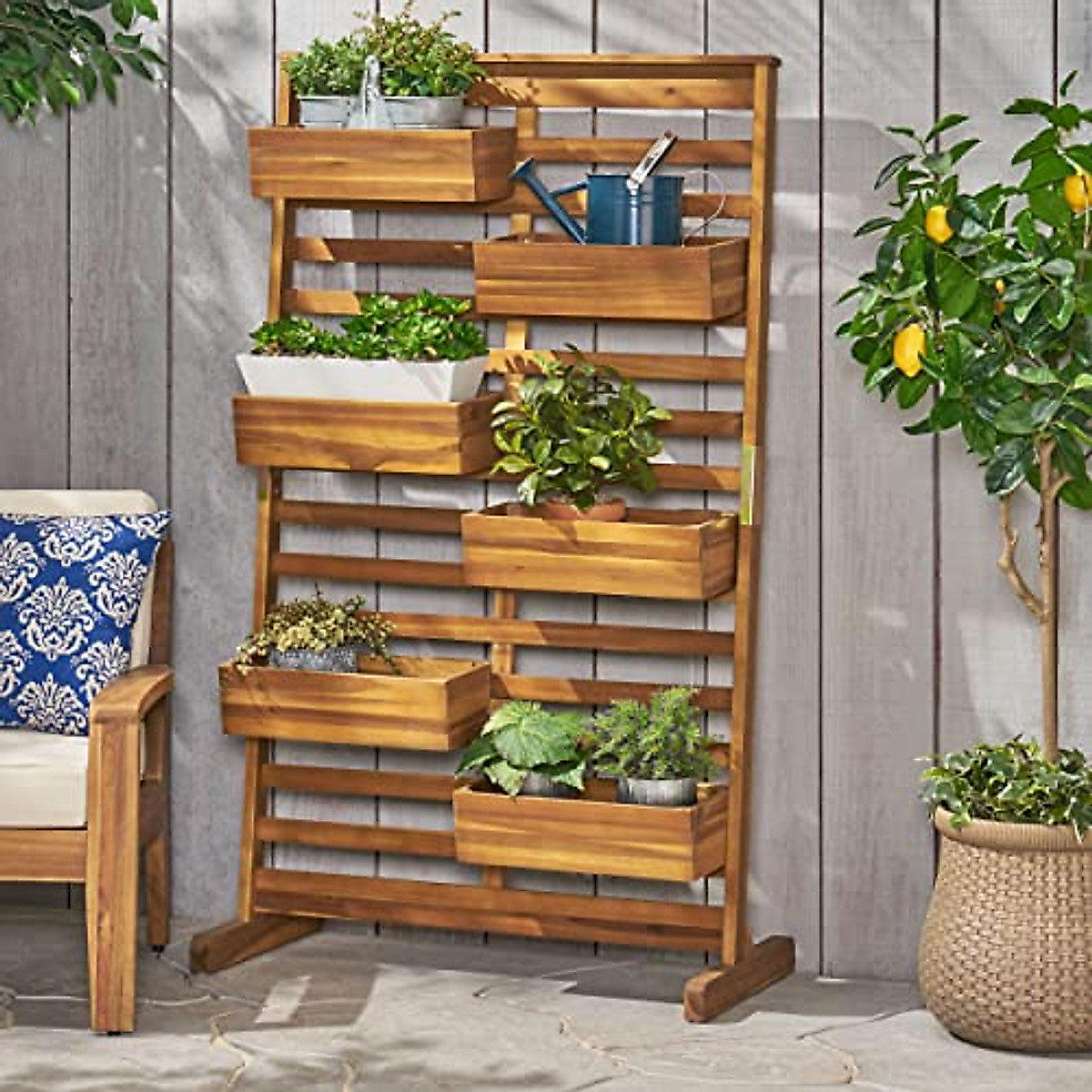 Christopher Knight Home Thiago Outdoor Plant Stand, Teak