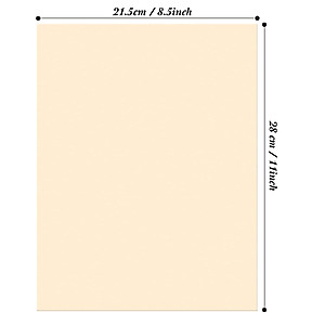 150 Sheets Cream Pastel Color Card Stock Paper, 67lb Cover Medium Weight Cardstock, 8.5 x 11 Inch Paper for Arts Crafts, Coloring, Announcements, Stationary Printing at School, Office, Home(Cream)