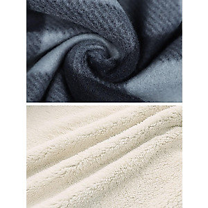 Facitisu Flannel Shirt for Men Zip Up Fleece Warm Plaid Sherpa Lined Hoodie Jacket Big and Tall Winter Coats