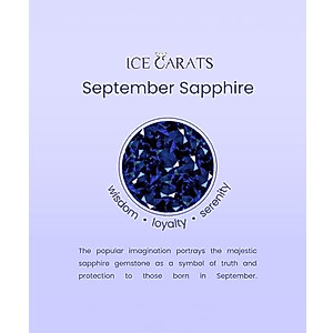 IceCarats 14K White Gold Blue Sapphire Heart Love Ring Gemstone Band September Birthstone Jewelry Size 6