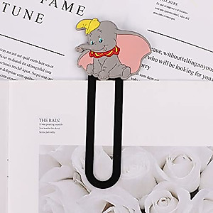Elephant Bookmarks for Kids 3D Non-Slip Anime Dum_bo Cartoon Bookmark Page Holder Unique Gift Idea PVC Book Marker Reading Accessories for 100th Day of School Gift,Girls,Book Lovers,Students,Christmas