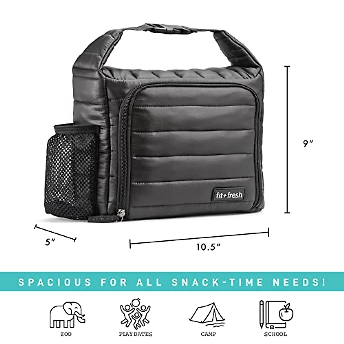 Fit+Fresh Willow Insulated Lunch Box for Kids, Lunch Box Kids Love for School - Lunch Bag Kids, Lunch Box Kids, Lunch Box for Girls, Lunch Box for Boys, Kids Lunch Bag, Lunchboxes Kids, Kids Lunchbox