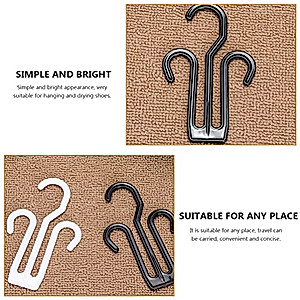 LIOOBO Sneaker Rack Bike Shoe Holder Drying Rack: 24pcs Plastic Cycle Shoe Hanger Towel Hooks Double Hooks Hanging Shoe Organizers Sneaker Shelf