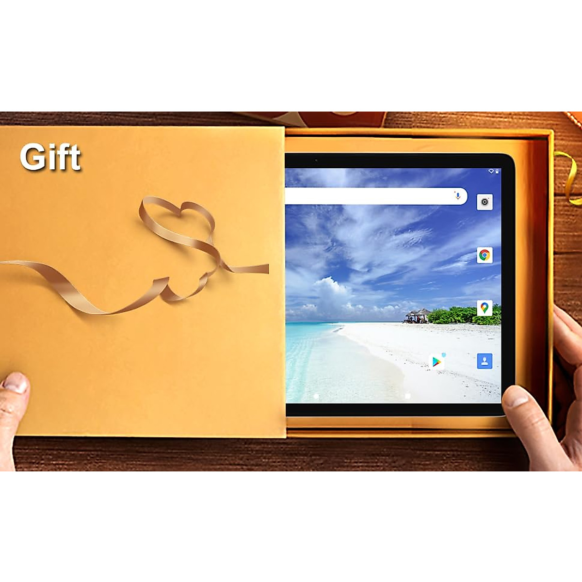 2023 Newest 2 in 1 Tablet, 10 inch Tablet, 128GB Storage, 1TB Expand, 8 Core Android Tablet, Dual Camera 13MP, 2.4G/5G WIFI Tabelt, IPS FHD, with Stylus, Keyboard, Case, BT5.0, 7000mAh Battery, GPS