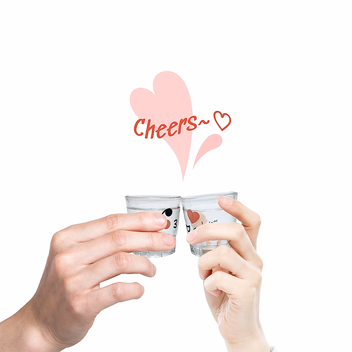 ADDY & PLUSY Korean Lovely Soju Shot Glasses 4pcs