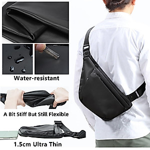 Leather Sling Backpack Bag for Men Fits 9.7 Inch Tablet Vintage Small Shoulder Crossbody Bags Hiking Daypack