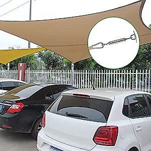 Ollieroo Shade Sail Hardware Kit for Rectangle and Square Sun Shade Sail Installation 8 Inches Silver