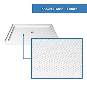 DreamLine SlimLine 32 in. D x 32 in. W x 2 3/4 in. H Center Drain Single Threshold Shower Base in White, DLT-1132320