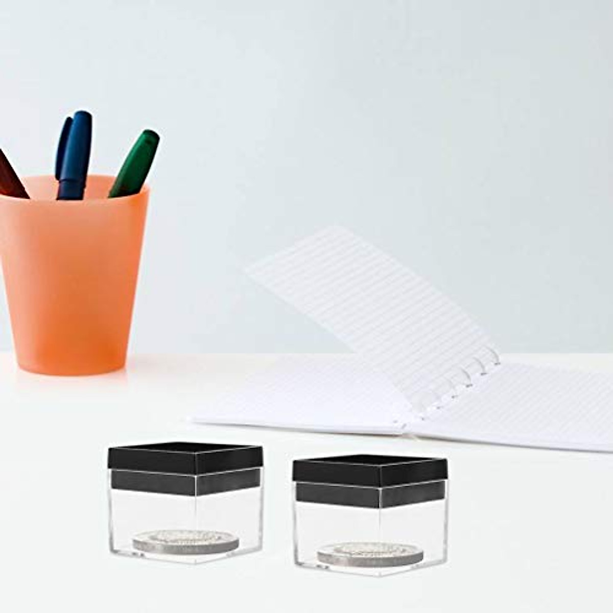 Baluue 12pcs Clear Acrylic Display Case Countertop Box Cube Transparent Display Box Pop Figures Display Collectibles Stone Mineral Specimen