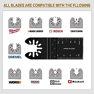 86PCS Oscillating Saw Blades,Universal Metal Wood Oscillating Multitool Quick Release Saw Blades,Oscillating Tool Blades