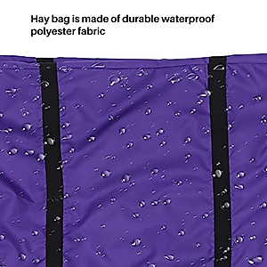 YUPVM Hay Bale Storage Bag, Extra Large Tote Hay Bale Carry Bag, Foldable Portable Horse and Livestock Hay Bale Bags with Zipper Waterproof, Purple