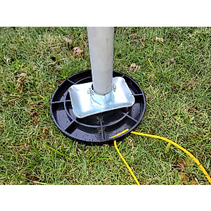 BULLKE Large Heavy Duty Strongest RV Stabilizing Jack Pads with Rope Handle, Helps Prevent Jacks from Sinking, 10.375 Inch x 1 Inch Pad - 2 Pack (Made in USA from 100% Recycle Plastic)