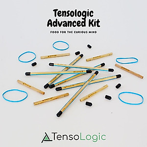 PRODA TASARIM Tensologic Advanced Kit, Tensegrity, Physics Model, Tensegrity Model Kit, Build Tensegrity Models, Architecture Building Kit, Minimum Age 15, 12 dowels
