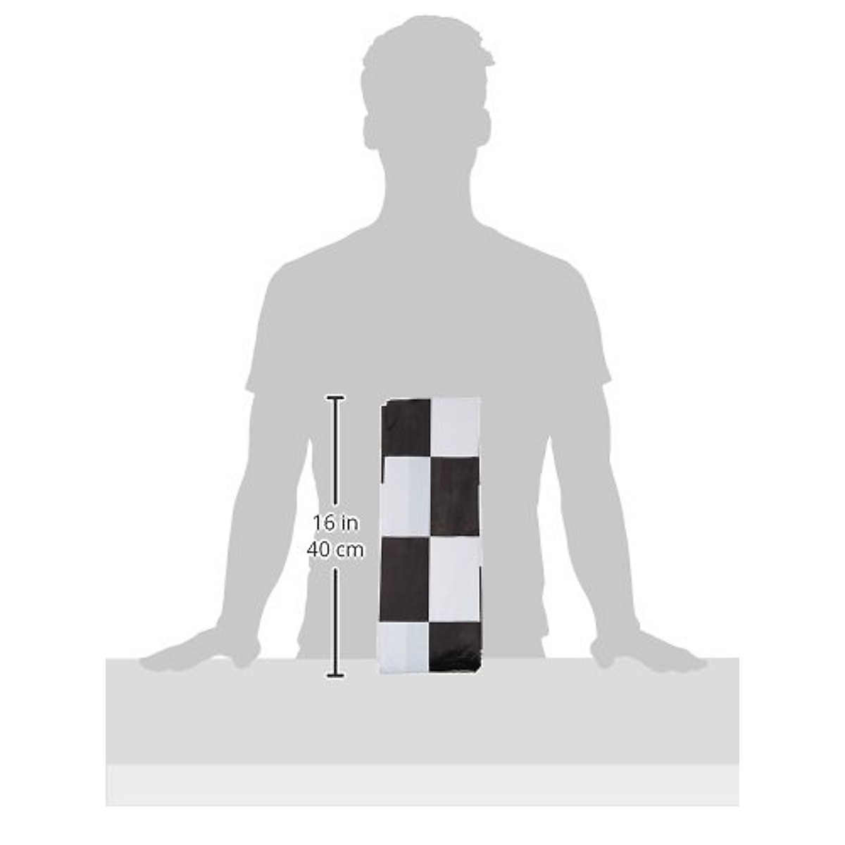 Beistle Black and White Checkered Photo Backdrop, 4' x 30'