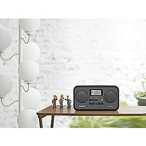 Sangean PR-D19BK FM Stereo/AM Digital Tuning Portable Radio with Protective Bumper (Gray/Black)