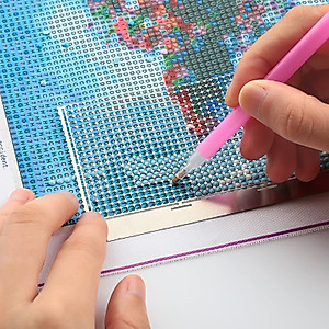 3 Pieces Diamond Painting Ruler Stainless Steel Diamond Mesh Ruler 5D Diamond Painting Ruler Tool DIY Drawing Ruler with 216 699 1020 Blank Grids 2 Pieces Diamond Painting Fix Tool for DIY Art Crafts