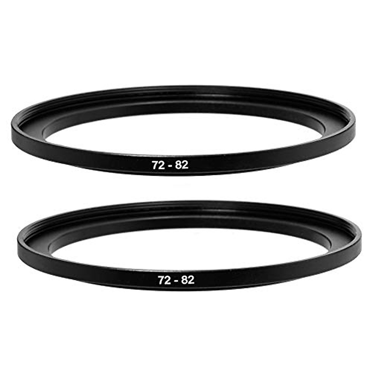 (2 Pcs) 72-82MM Step-Up Ring Adapter, 72mm to 82mm Step Up Filter Ring, 72mm Male 82mm Female Stepping Up Ring for DSLR Camera Lens and ND UV CPL Infrared Filters