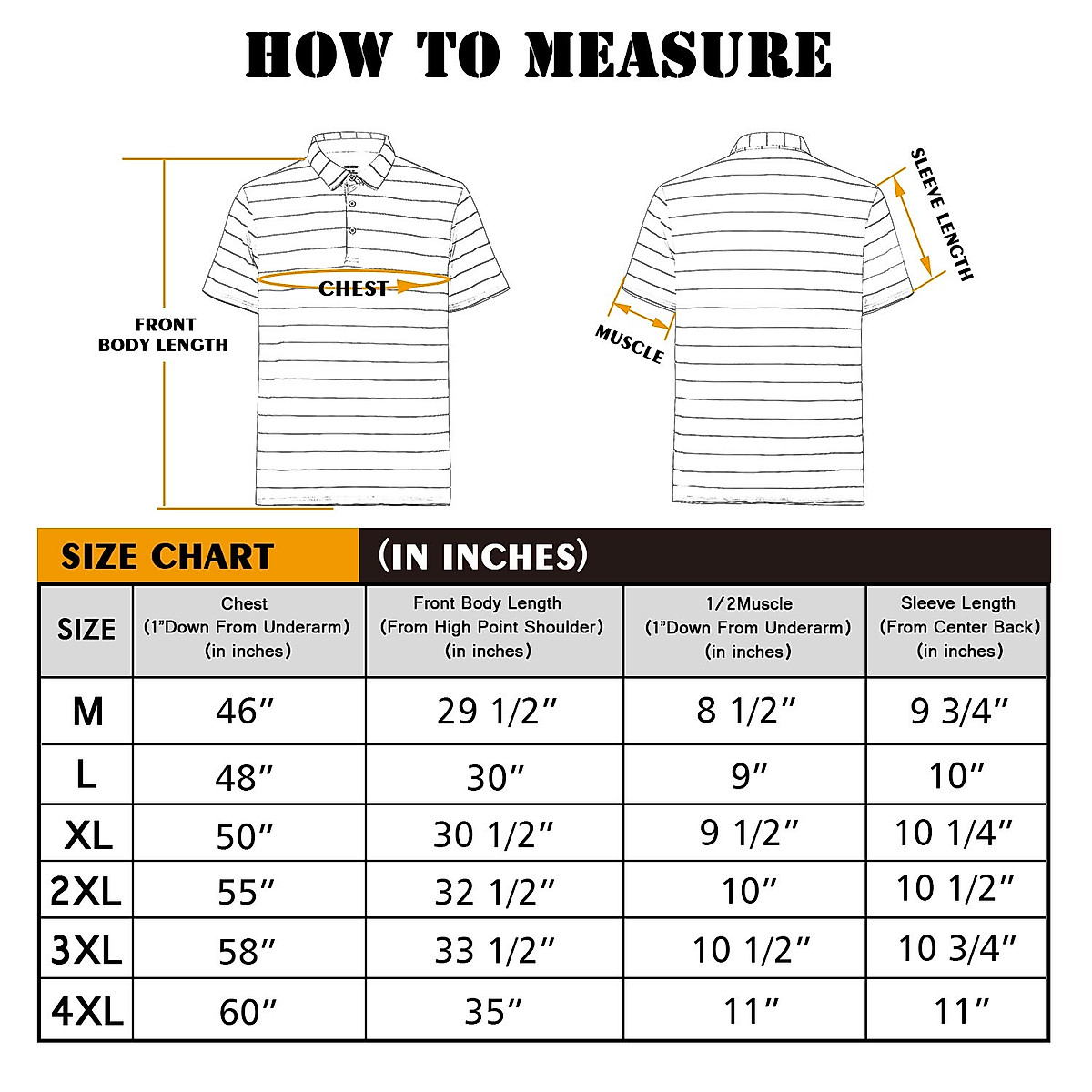 Men's Golf Shirts Dry Fit Short Sleeve Performance Golf Polo Shirts(12140-Black 3XL)