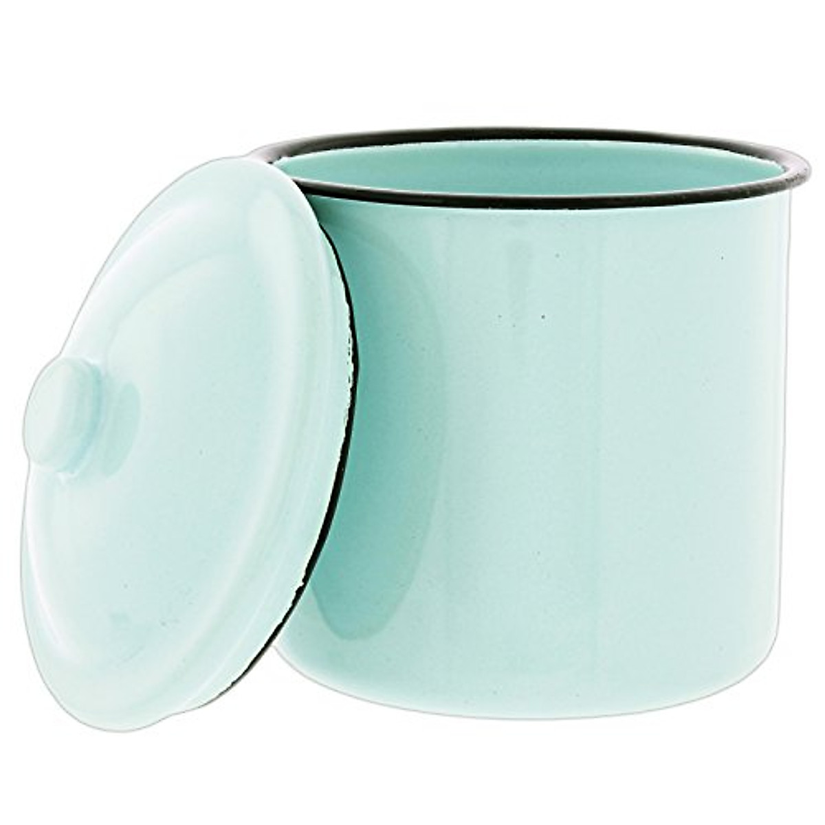Park Hill 5" Light Blue Enamel Canister with Lid