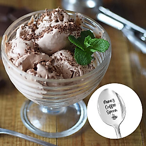 Nana's Coffee Spoon - Coffee Lover Stainless Steel Engraved Spoon Funny Gift for Mother's Day Christmas Birthday