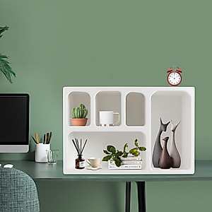 biniliubi Wall Mounted Storage Cabinet, Modern Wall Shelves, Modern Wall Shelves for Wall Decor, Floating Shelves, Wall Mounted Storage Organizer for Bathroom, Living Room, Bedroom