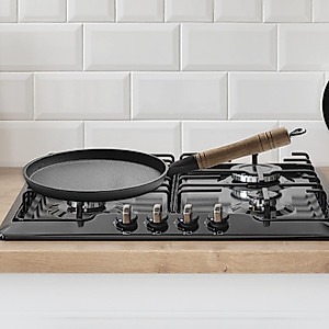 Cooking Omelette Pan Kitchen Breakfast Pan Multifunctional Steak Grill Pan Round Griddle Pans Cast Iron Frying Pan for Outdoor Party Kitchen, 22cm