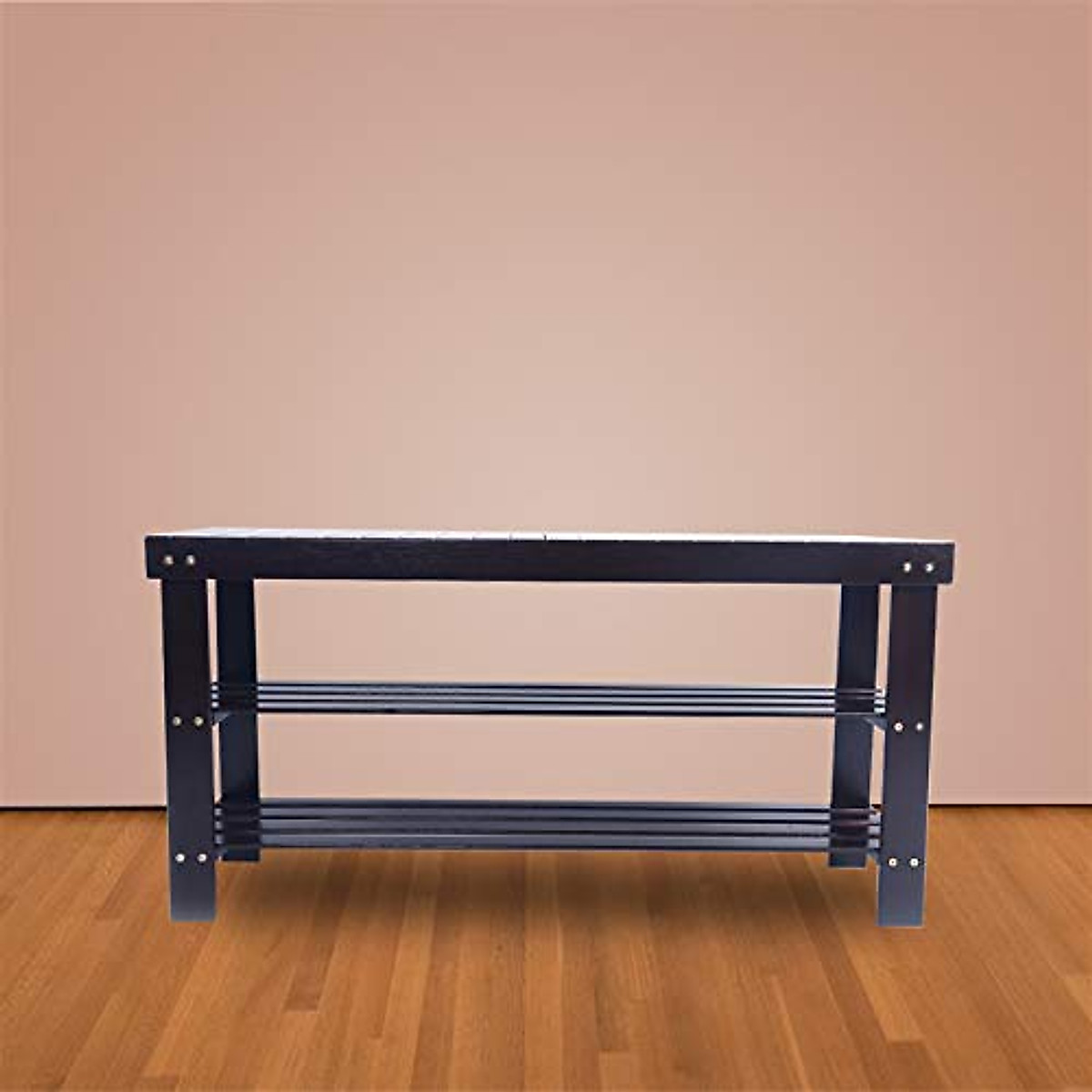 Ochine Bamboo Shoe Rack Bench Entryway Storage Bench 3-Tier Sturdy Shoe Organizer Storage Stable Shoe Shelf Organizer Holds up to 551 LBS for Entryway Bedroom Living Room Balcony (Ship from USA)