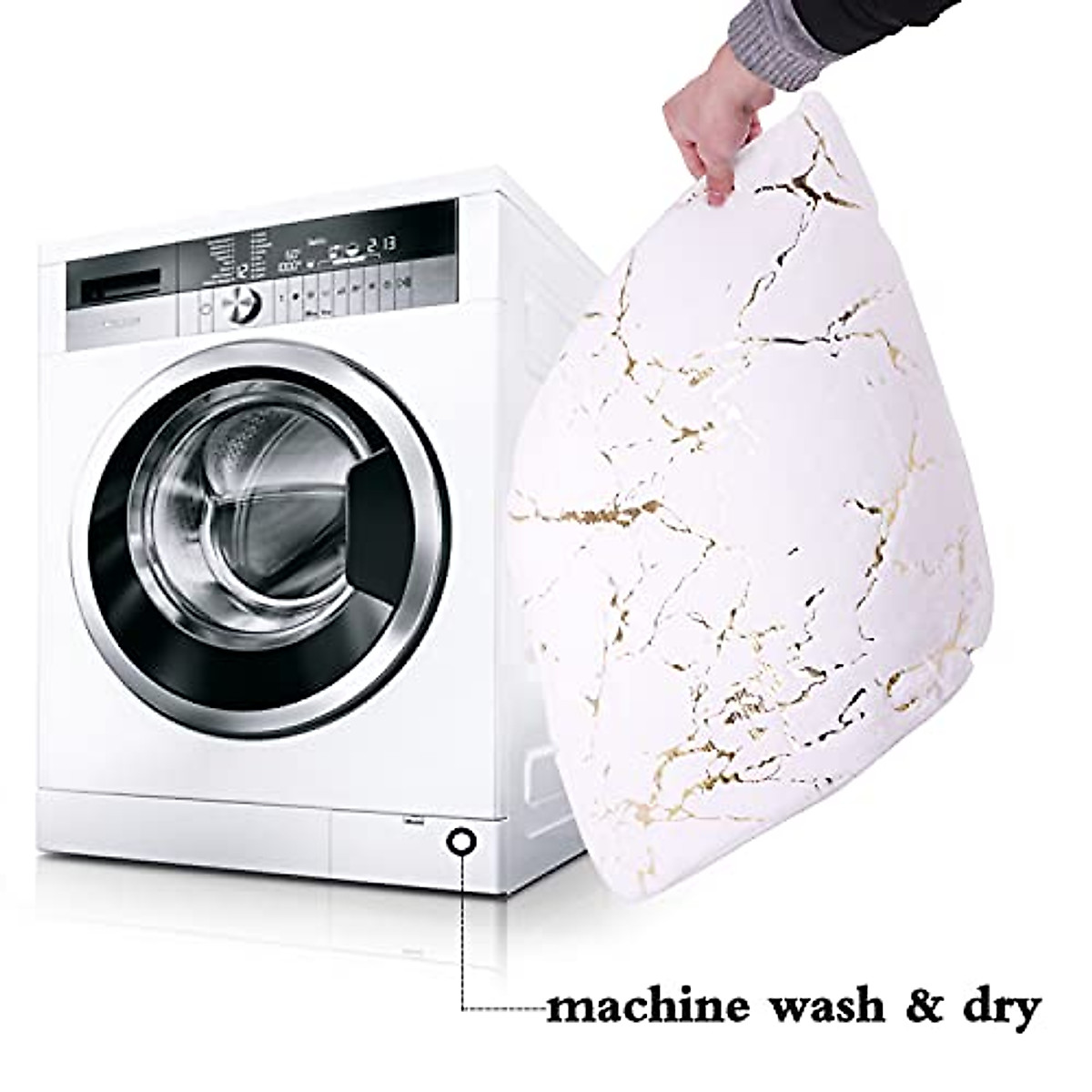 Flixsonic Bathroom mat Luxurious Ultra Soft Non-Slip Absorbent Quick Dry ，Machine Washable Shower Rug, Perfect mat for Bathroom,Kitchen, and Bedroom Decor (19.7 x 31.5 Inch, White)