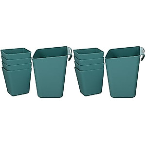 MAGICLULU 10 Pcs Hanging Storage Basket Plastic Cutlery Organizer Makeup Containers Plastic Trash Can Trolley Storage Basket Bathroom Hanging Storage Bin Plastic Hanging Buckets Home Basket