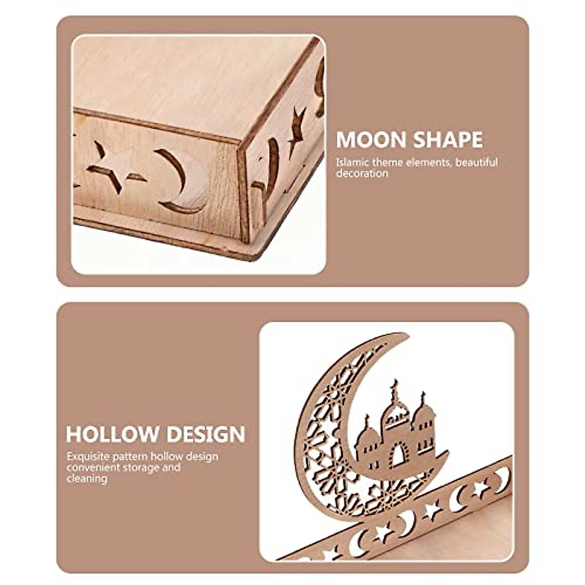 Cabilock Ramadan Tray Decorative Table Tray Dessert Food Tray Desktop Table Decor