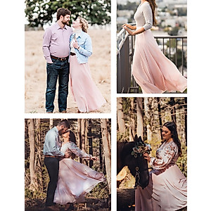 v28 Womens Maxi Midi White Flowy Long Black Summer Plus Size Sheer Chiffon Skirt (3XL,Coral)