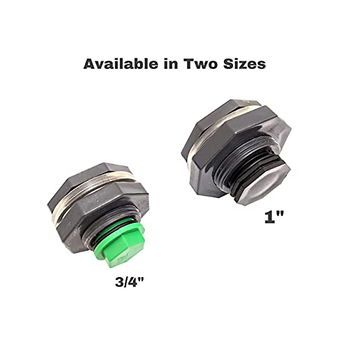 Van Enterprises 3/4" Drain Valve Plug Kit for Rain Barrels, Tuff Stuff, Rubbermaid Water Tanks, Behrens Steel Tanks, Tubs, Pools
