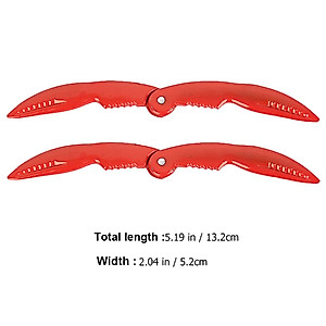 Yardwe 2pcs Lobster Crackers Seafood Clip Crab Pliers Crab Crackers Crab Leg Nut Cracker Crab Peel Shrimp Tool for Lobster Crab Crawfish Prawns Shrimp Red