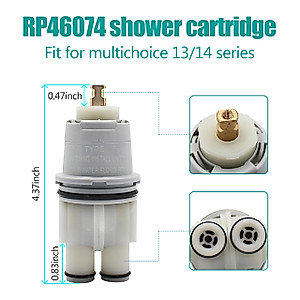 RP46074 Valve Cartridge Assembly，Compatible with Delta Tub Showers 13/14 Series, White