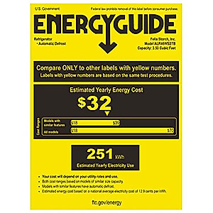 Summit Appliance ALR46WSSTB 20" Wide Built-In All-Refrigerator, ADA Compliant, 3.53 cu.ft Capacity, Adjustable Thermostat, Removable Door Racks, Automatic Defrost, Temperature & Open Door Alarms