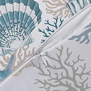 NIGHTWISH Outdoor Pillow Covers 18x18 Set of 4 Waterproof Outdoor Decorative Throw Pillow Covers Blue Ocean Sofa Couch Cushion Cases for Patio Furniture Garden