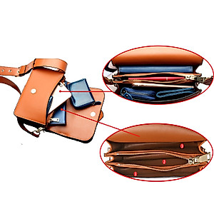 Myosotis510 Retro Women's Cross Body Clutch Genuine Leather Messenger Flap Bag