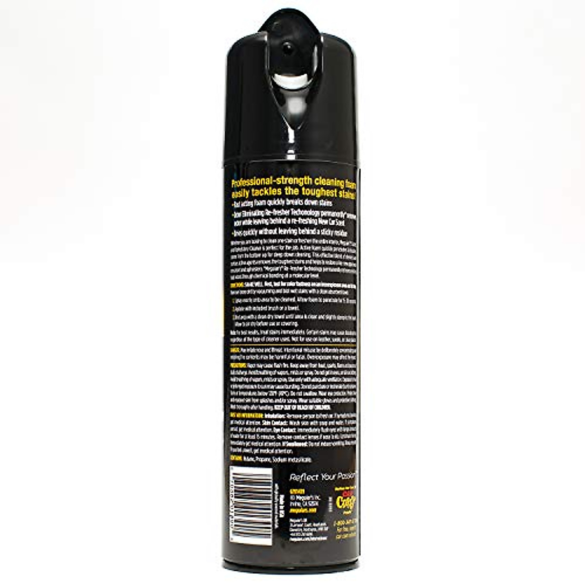 Meguiar's Carpet & Upholstery Cleaner - Automotive Carpet Cleaner, Upholstery Cleaner, and Fabric Cleaner in One, Pro-Strength Cleaning that Removes Odors and Leaves a New Car Scent, 19 Oz Aerosol