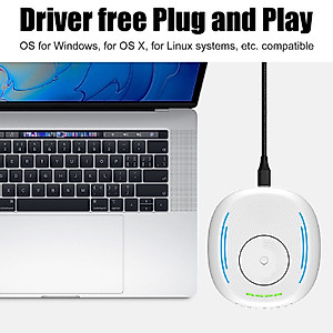 ASHATA Undetectable Mouse Mover, USB Mouse Mover, Automatic Mouse Mover Device with LED Display Adjustable Timing Driver Free Mouse Movement for Windows for OS X for Linux (White)