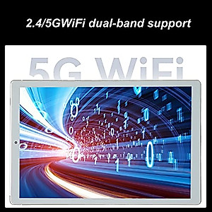 Jaerb Gaming Tablet, Golden 10.1in Tablet Front 5MP Rear 8MP for Home (US Plug)