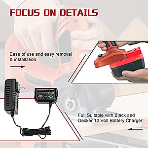 HPB12 12V Ni-Mh Replacement Battery Compatible with Black and Decker 12v for Firestorm HPB12 FS120B FSB12 FS120BX XD1200 Black & Decker 12 Volt Cordless Drill Battery Pack A1712 A12 A12-XJ 1Pack